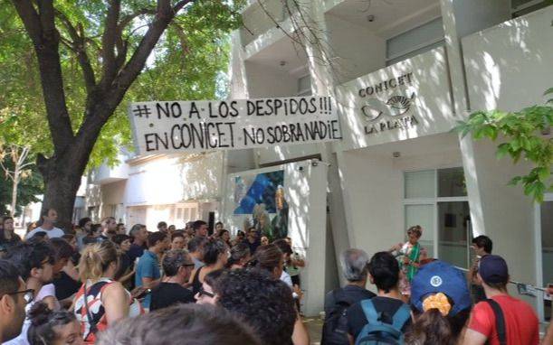 Otra protesta en el Conicet de La Plata