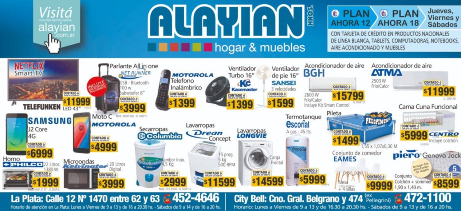Revisá la gran variedad de productos de Alayian, con una gran promo ...