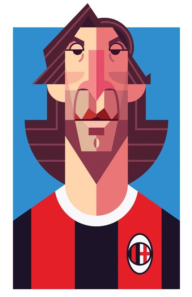 Furor por los retratos en cubismo de las glorias del fútbol mundial